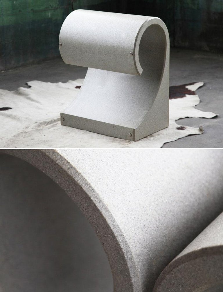 1980s Post Modern Geometric Scroll End Tables in the Manner of Karl ...
