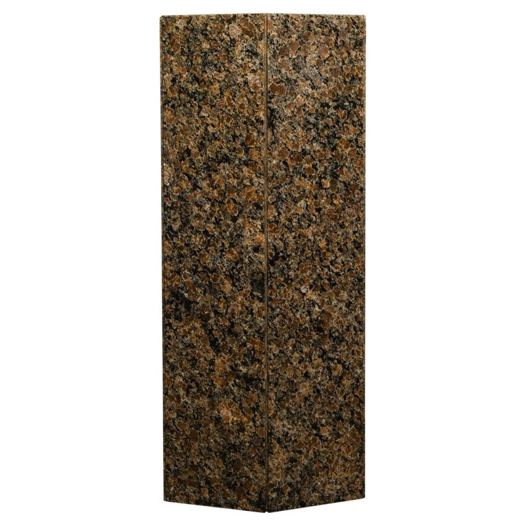 1980's Post-Modern Granite Column Pedestal from Steve Chase Designed ...