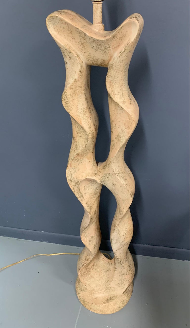 1980s Postmodern Plaster Floor Lamp in a Freeform Ribbon Motif by Jaru ...