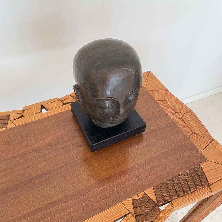 1980s Post Modern Sculptural Console Table in Pine Style of Rudolf ...