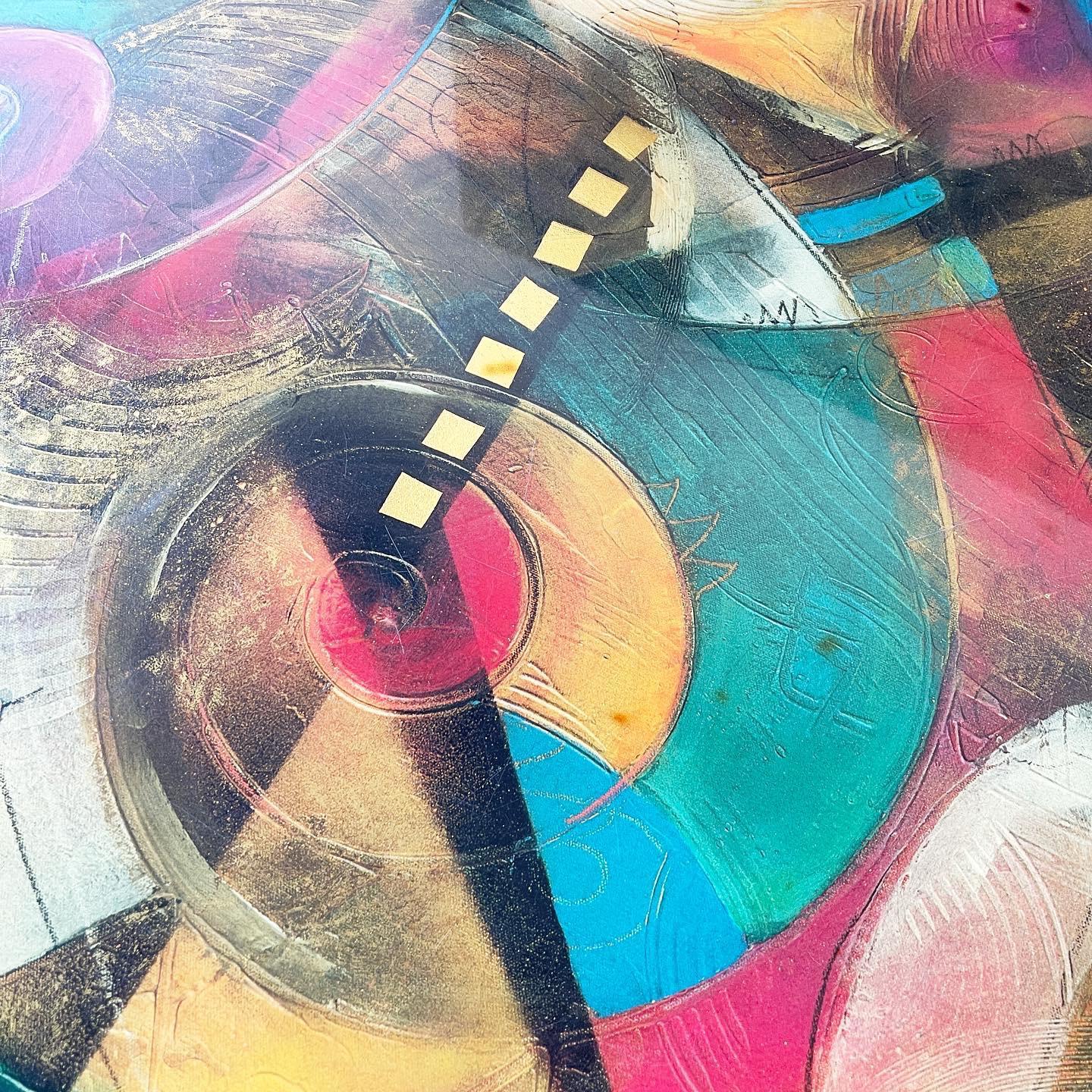 1980s Postmodern Abstract Acrylic Lacquer Dining Table by Empire Art ...