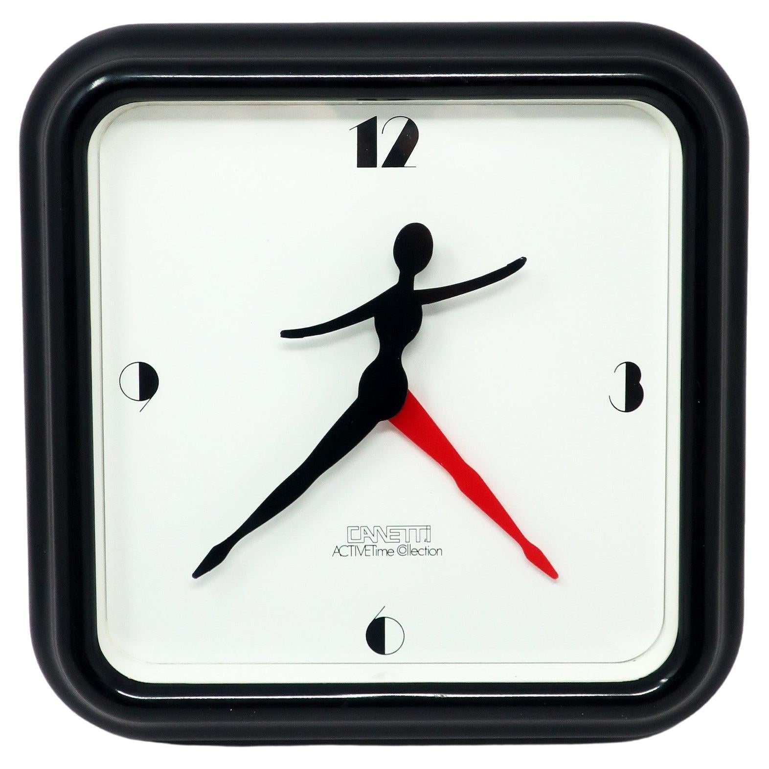 1980s, Postmodern Ballet Dancer Canetti Wall Clock at 1stDibs