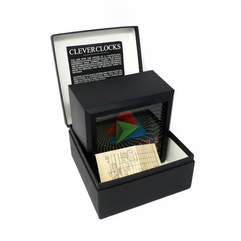 1980s Postmodern Desk Clock by Douglas Chalk for Clever Clocks For Sale ...