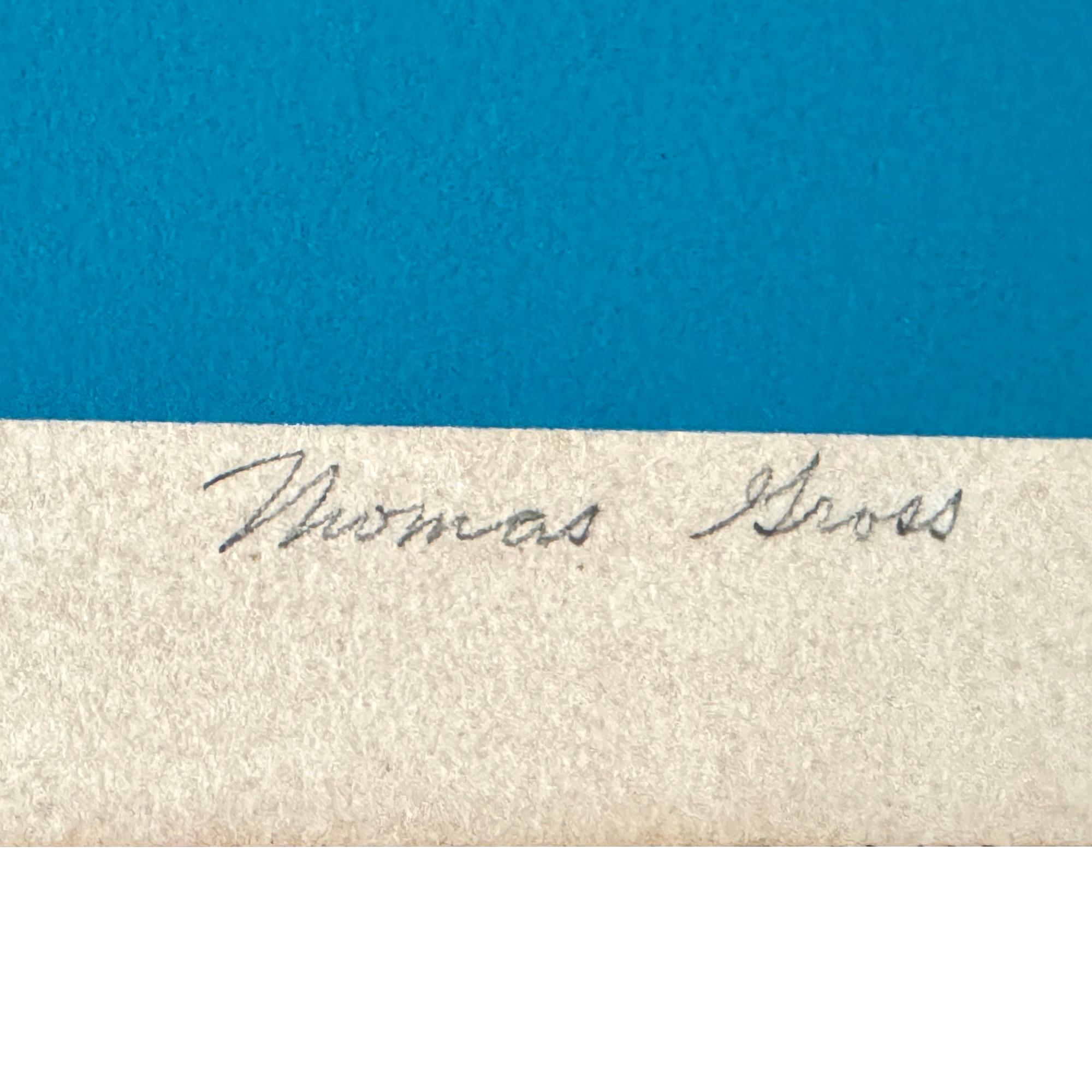 1980s Postmodern Geometric Screenprint with Foil by Thomas Gross For ...