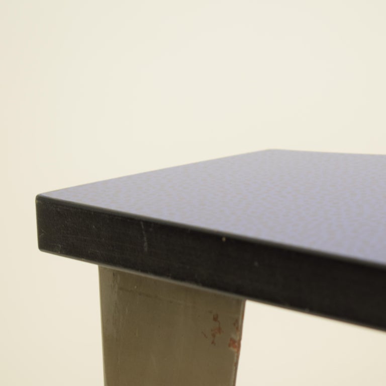 1980s Postmodern Italian Modern Blue, Silver, Black Memphis Group ...