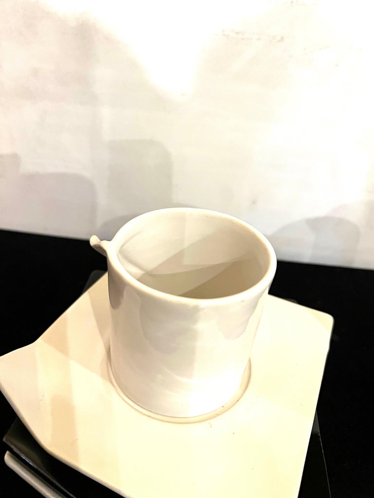 1980's Postmodern Memphis Era Set of 4 espresso Ceramic Origami Cups ...