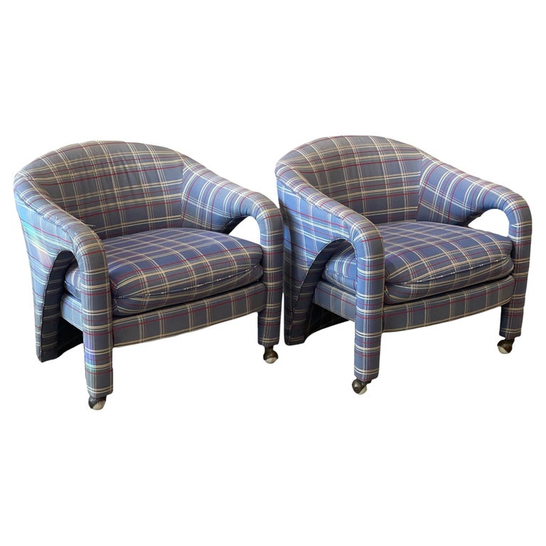 1980s Postmodern Sculptural Arc Side Lounge Chairs - a Pair For Sale at ...