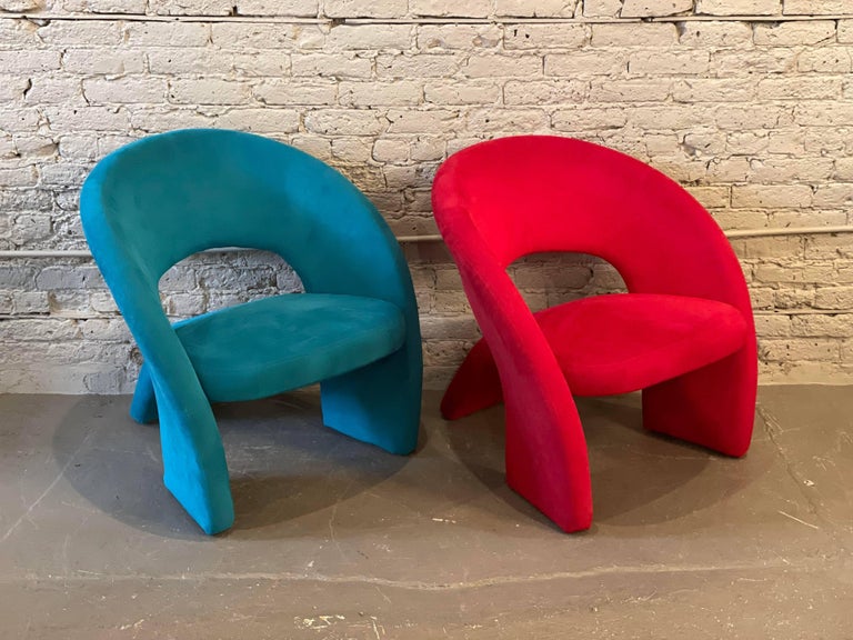 1980s Postmodern Sculptural Chairs in the Manner of Jaymar, a Pair at ...
