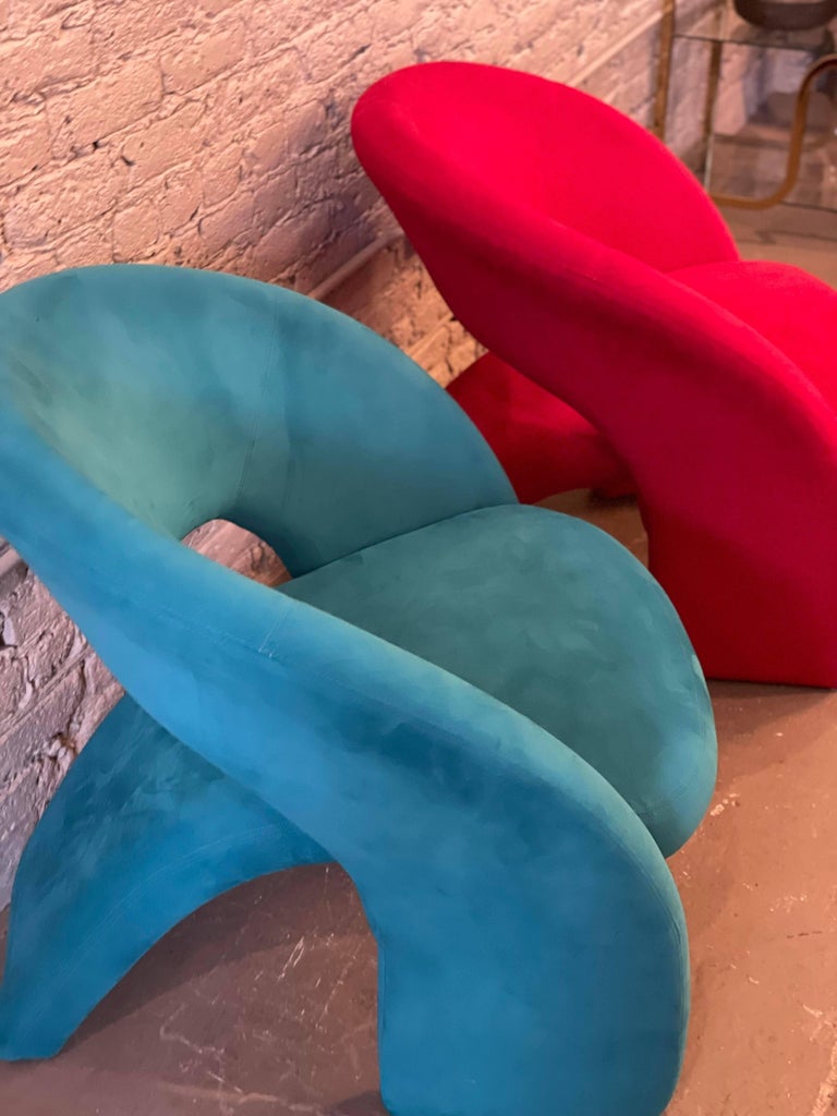 1980s Postmodern Sculptural Chairs in the Manner of Jaymar, a Pair at ...