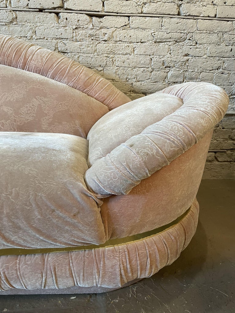 1980s Postmodern Sofa Set with Brass Detailing, 2 Pieces For Sale at ...