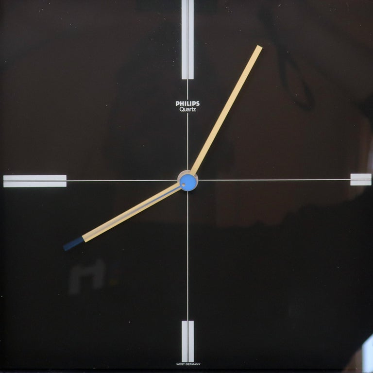1980s Postmodern Square Philips Wall Clock For Sale at 1stDibs