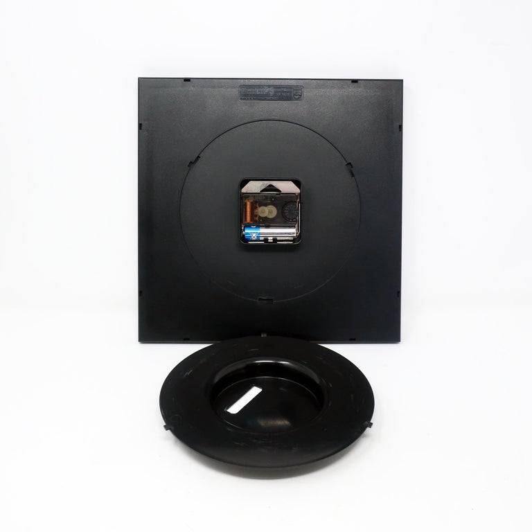 1980s Postmodern Square Philips Wall Clock For Sale at 1stDibs