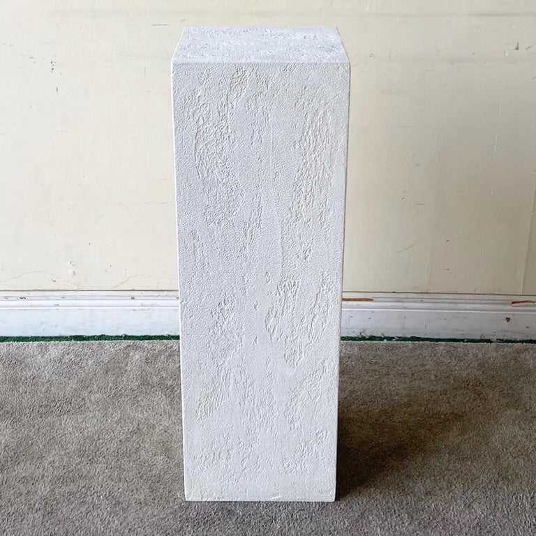 1980s Postmodern Stucco Finished Pedestal at 1stDibs