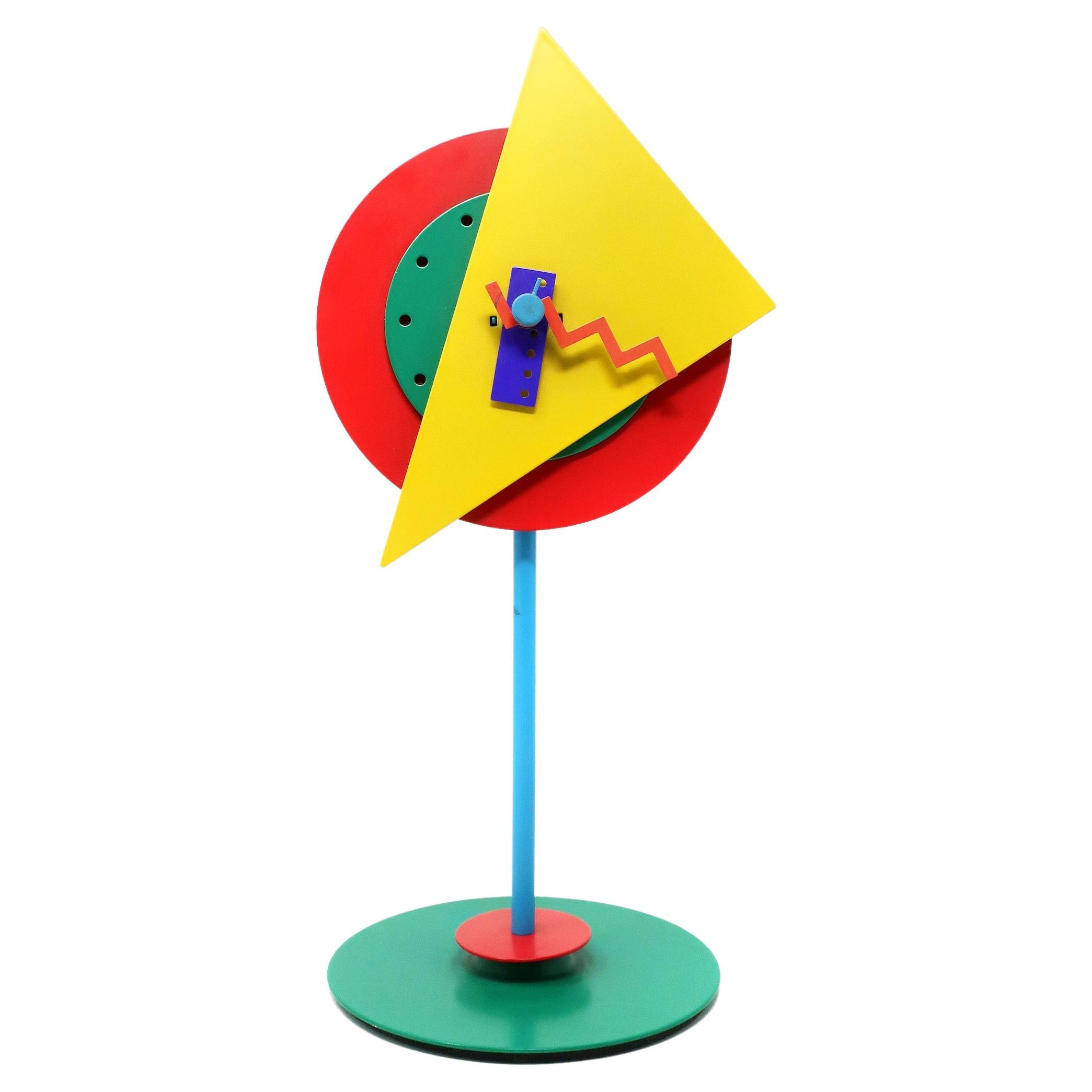 1980s Postmodern Table Clock by Shohei Mihara for Wakita at 1stDibs