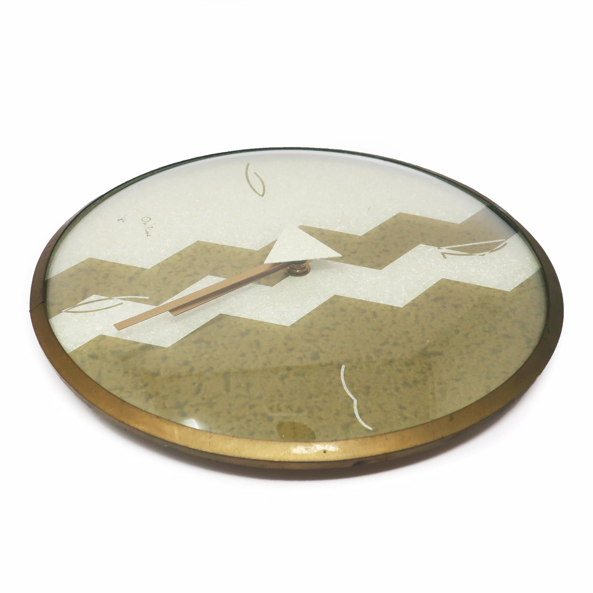 1980s Postmodern Wall Clock by Empire Art For Sale at 1stDibs