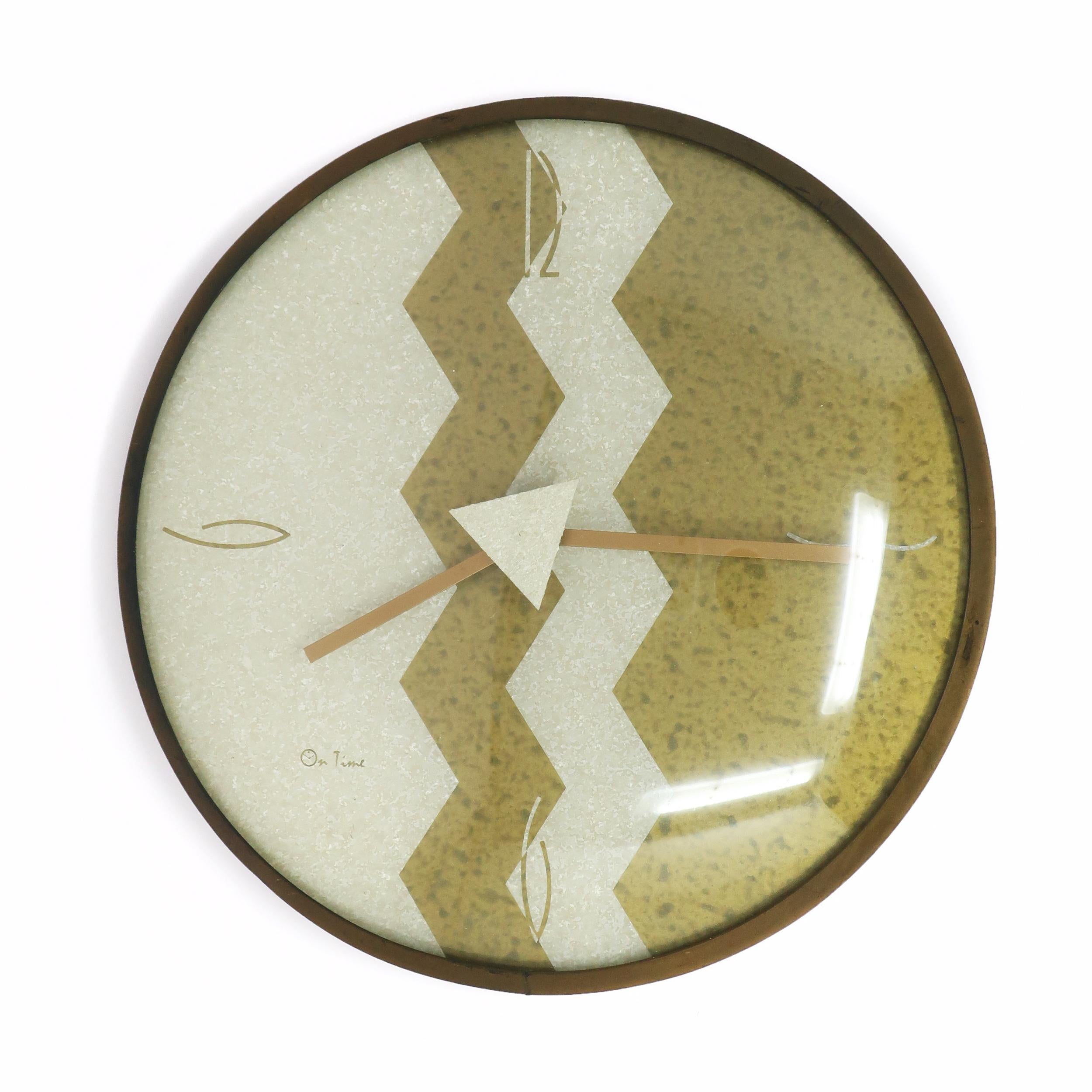 1980s Postmodern Wall Clock by Empire Art For Sale at 1stDibs