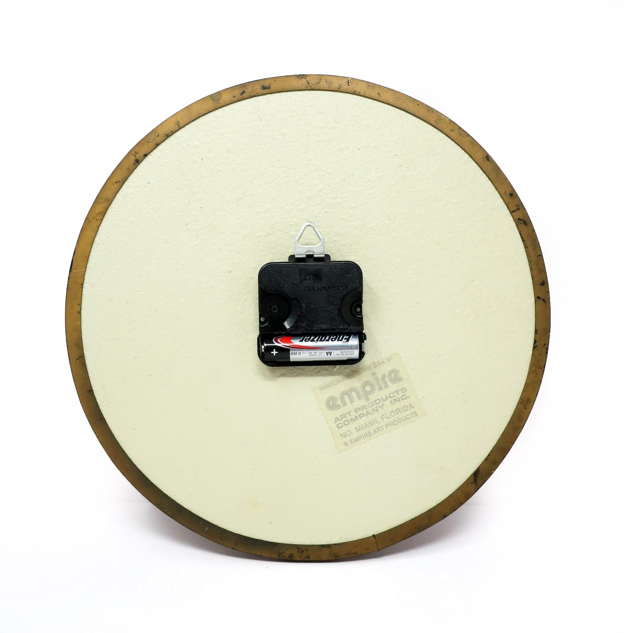 1980s Postmodern Wall Clock by Empire Art For Sale at 1stDibs