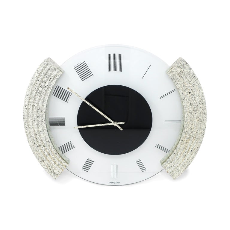 1980s Postmodern Wall Clock by Empire Arts For Sale at 1stDibs