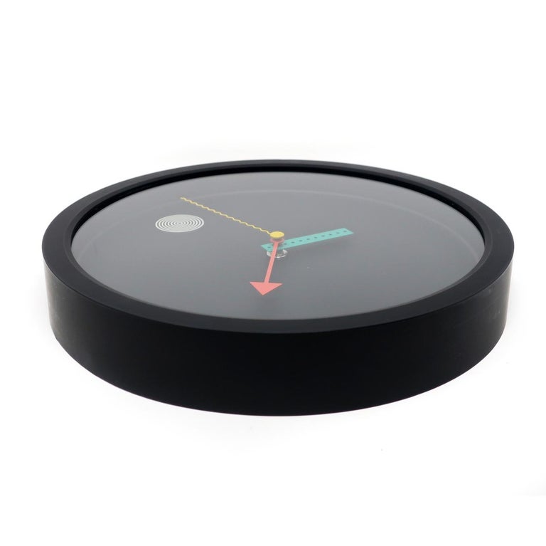 1980s Postmodern Wall Clock by Shohei Mihara for Wakita For Sale at 1stDibs
