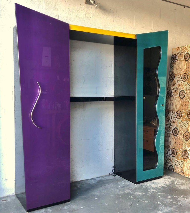 1980s Postmodern Wall System Unit in the Memphis Group Style For Sale ...