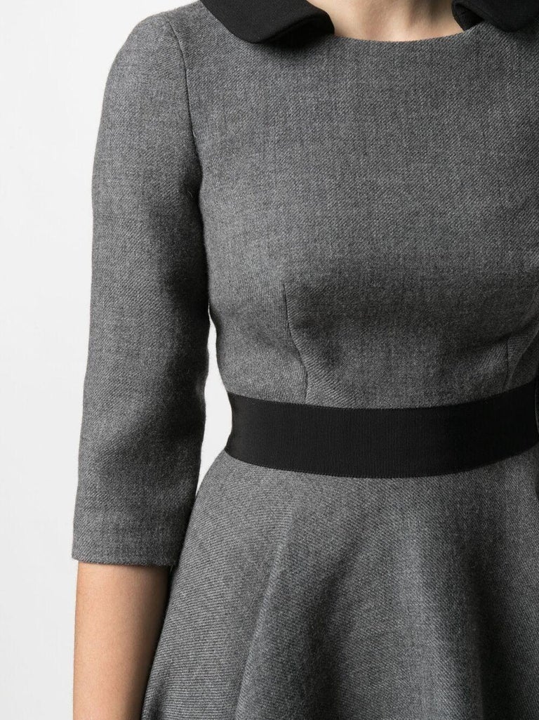 Prada Grey Wool Skate Dress For Sale at 1stDibs
