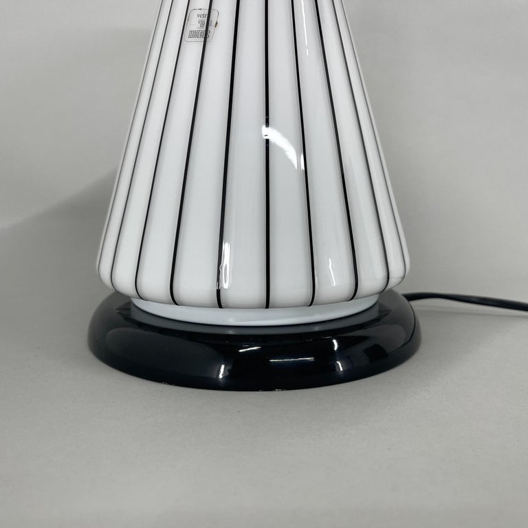 1980's Rare Italian Mushroom Vetri Murano Glass Table Lamp by ZONCA ...