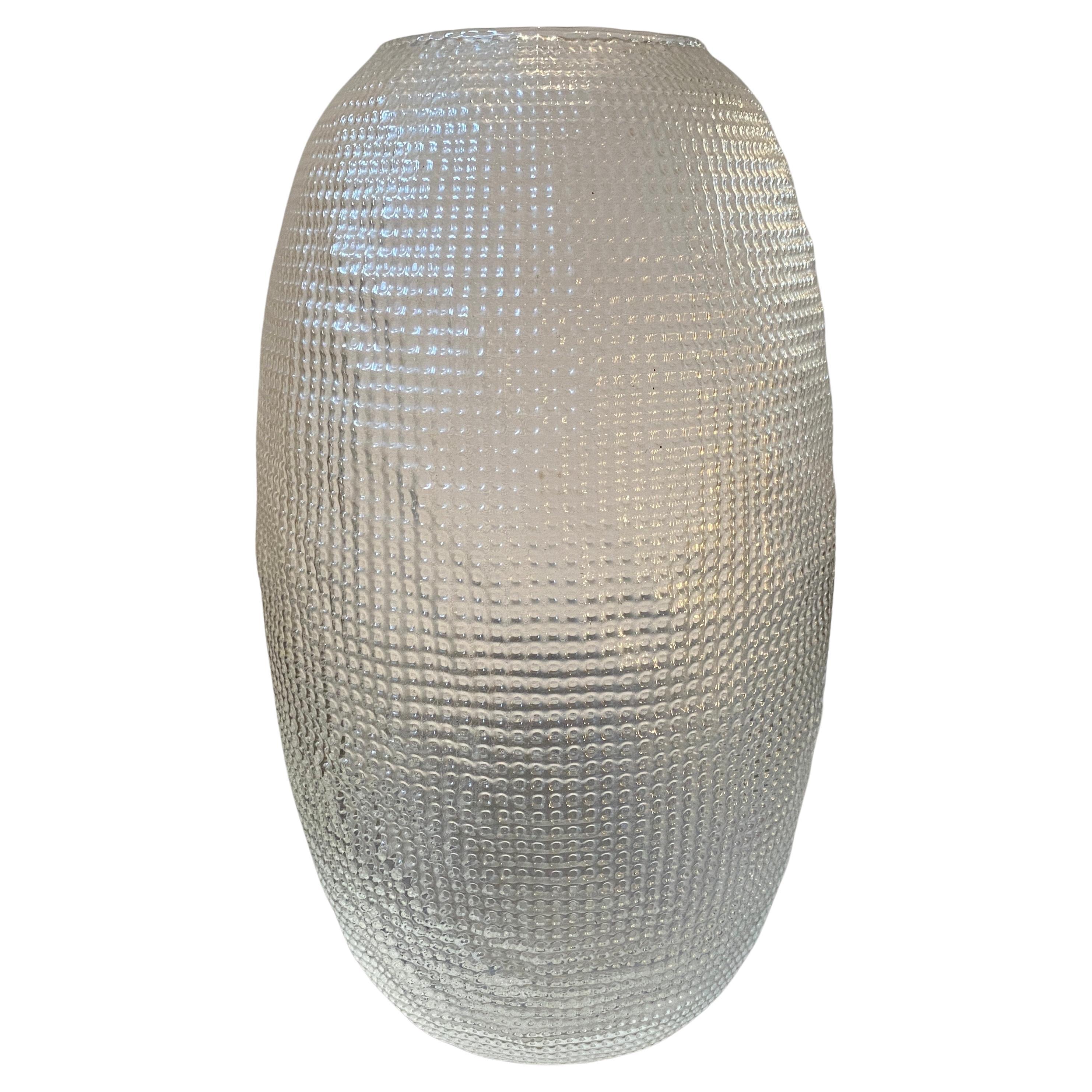 1980s Modernist Mel Pottery Vase Textured Abstract Design For Sale at ...