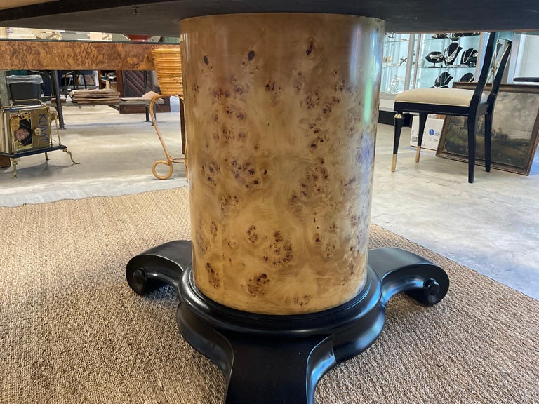 1980s Round Burl Center Table For Sale at 1stDibs