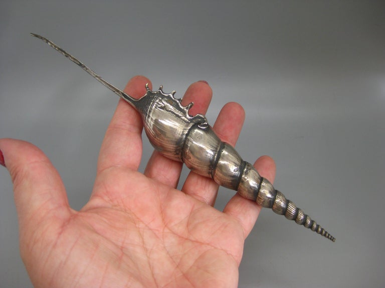 1980s Ruzzetti and Gow Italian Sterling Silver Spingle Tibia Fusus ...