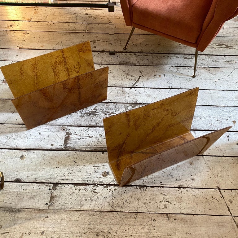 1980s Set of Two Modernist Lucite Italian Magazine Stands For Sale at ...