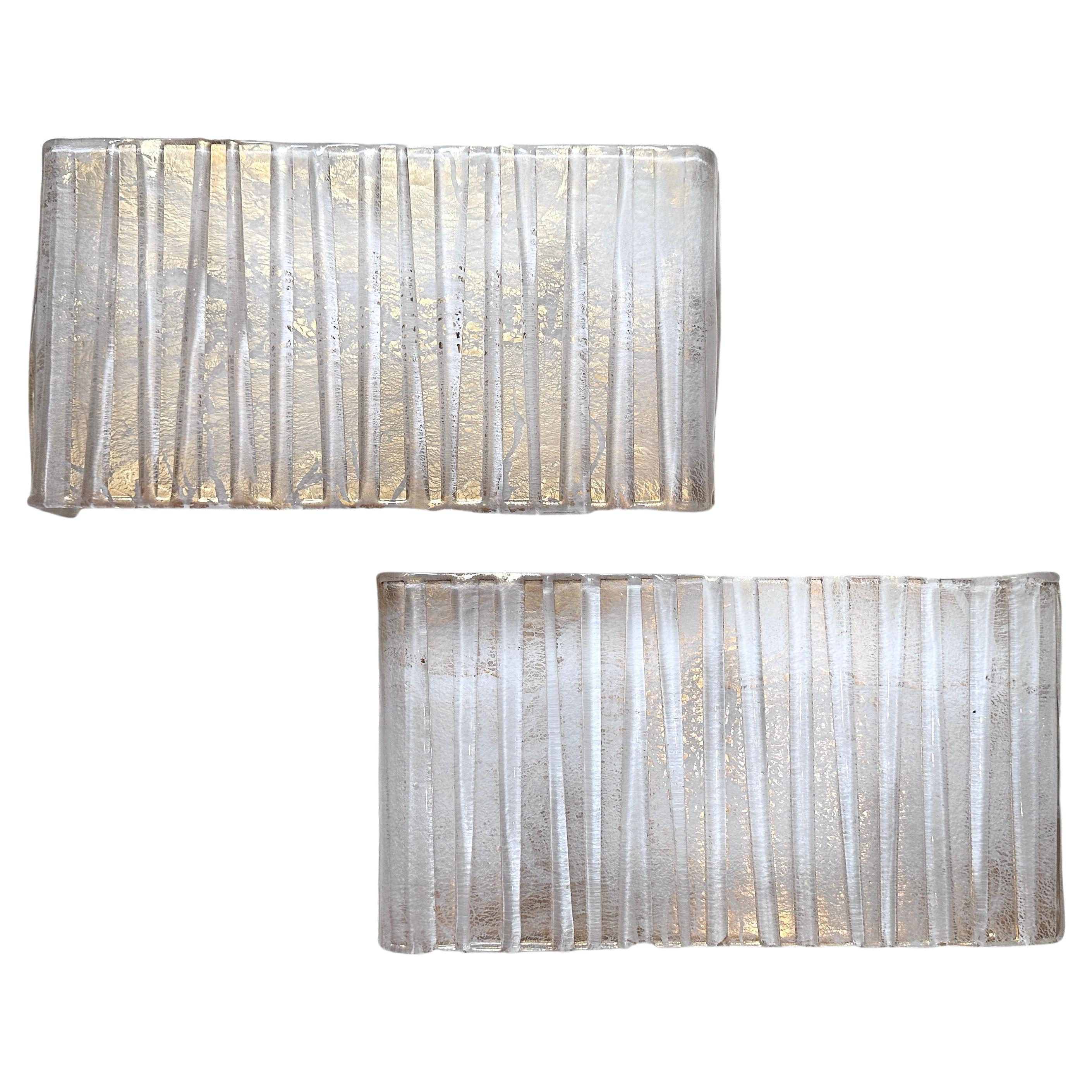 Small Vertical Hanging Rectangular Glass Wall Sconce at 1stDibs ...