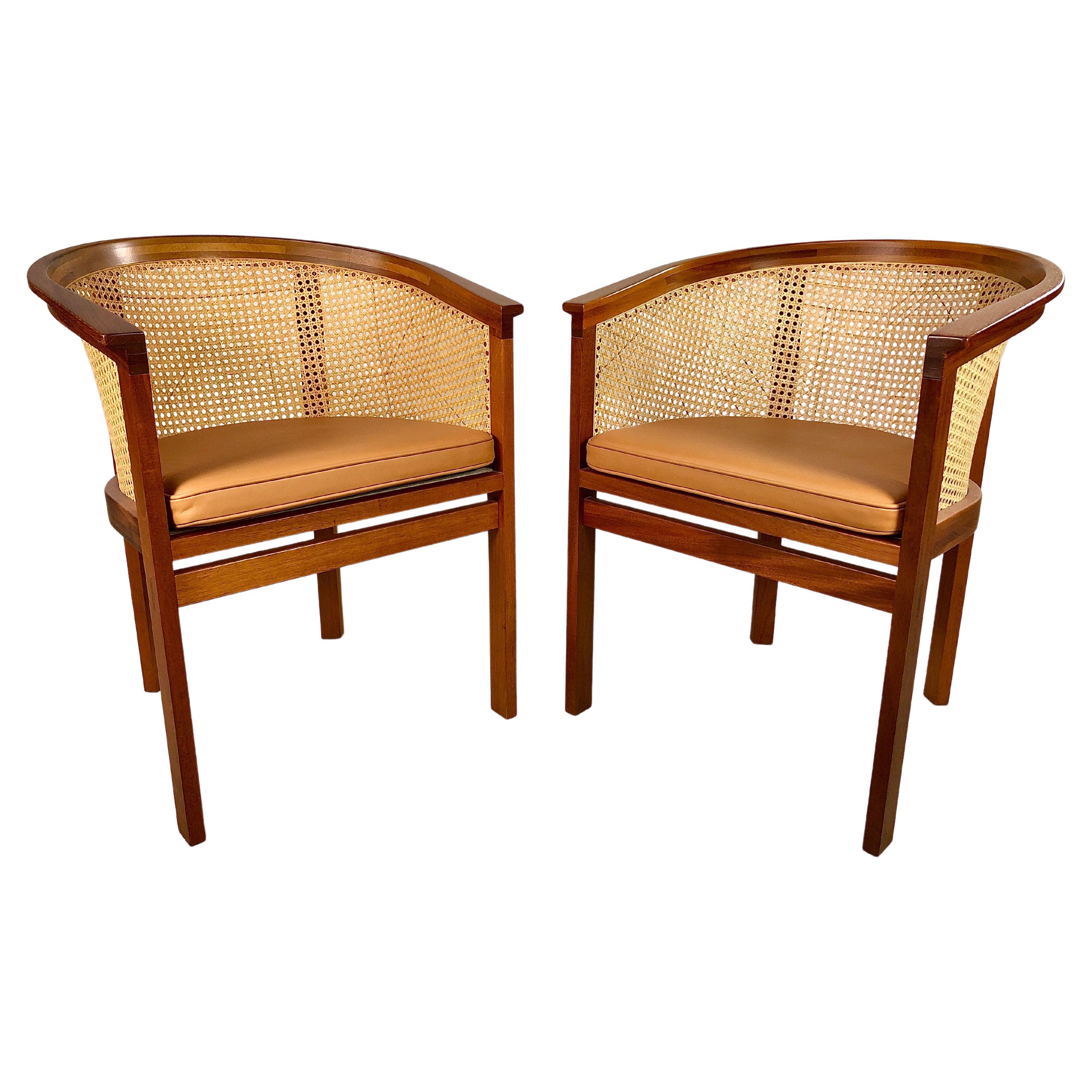 Pair of lounge chairs by Rud Thygesen and Johnny Sorensen for Botium ca ...