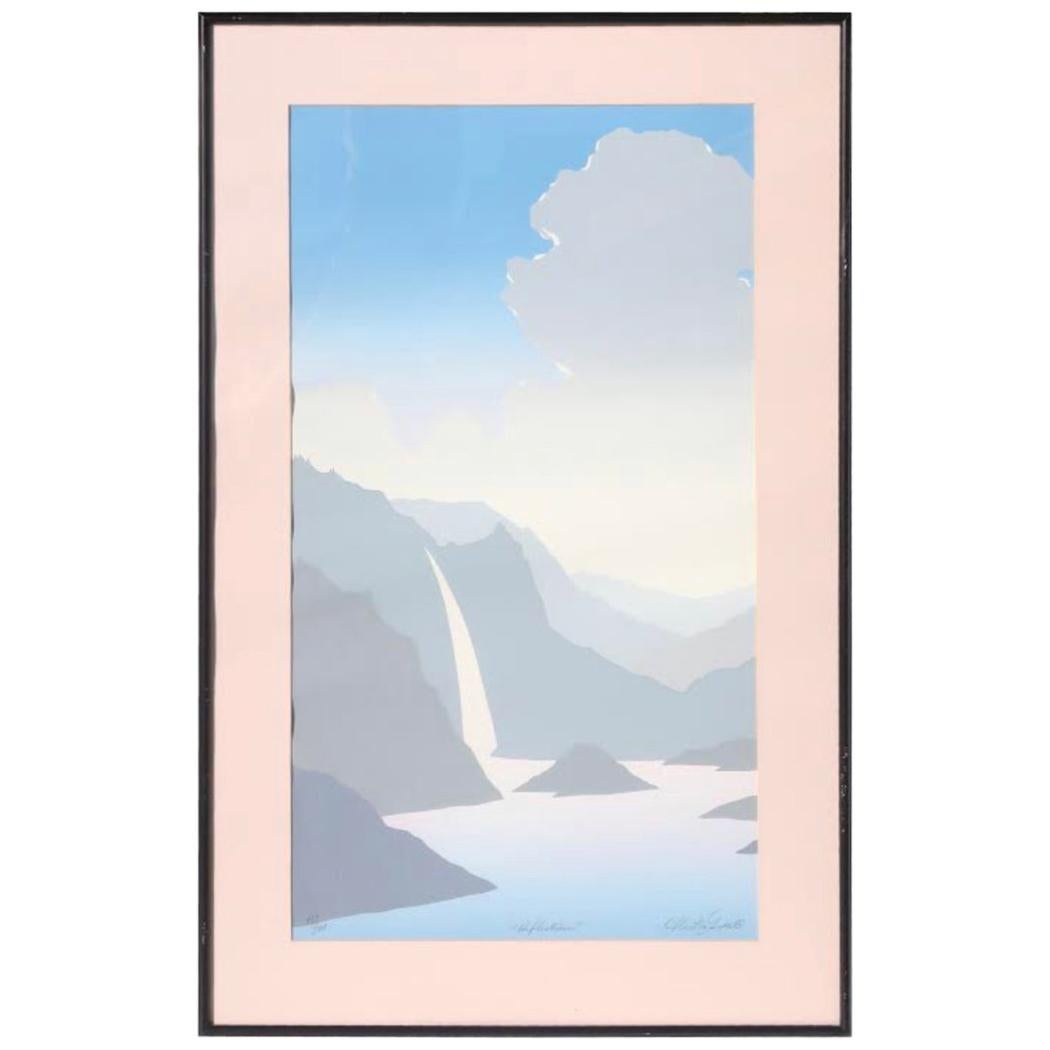 1980s Signed Pastel Landscape Serigraphs, a Pair For Sale at 1stDibs