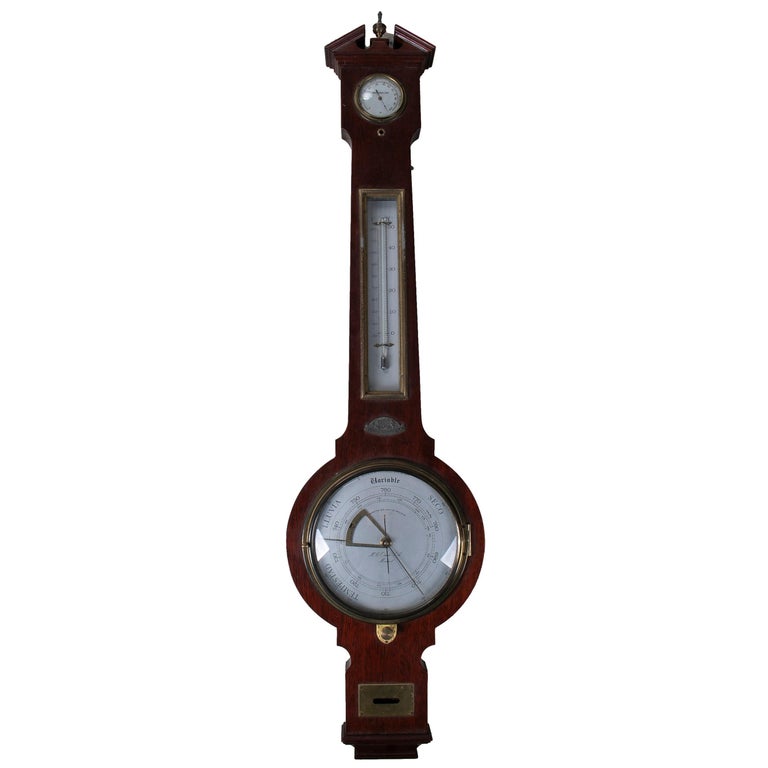 1980s Spanish Banjo Weather Station w/ Original Glass For Sale at ...