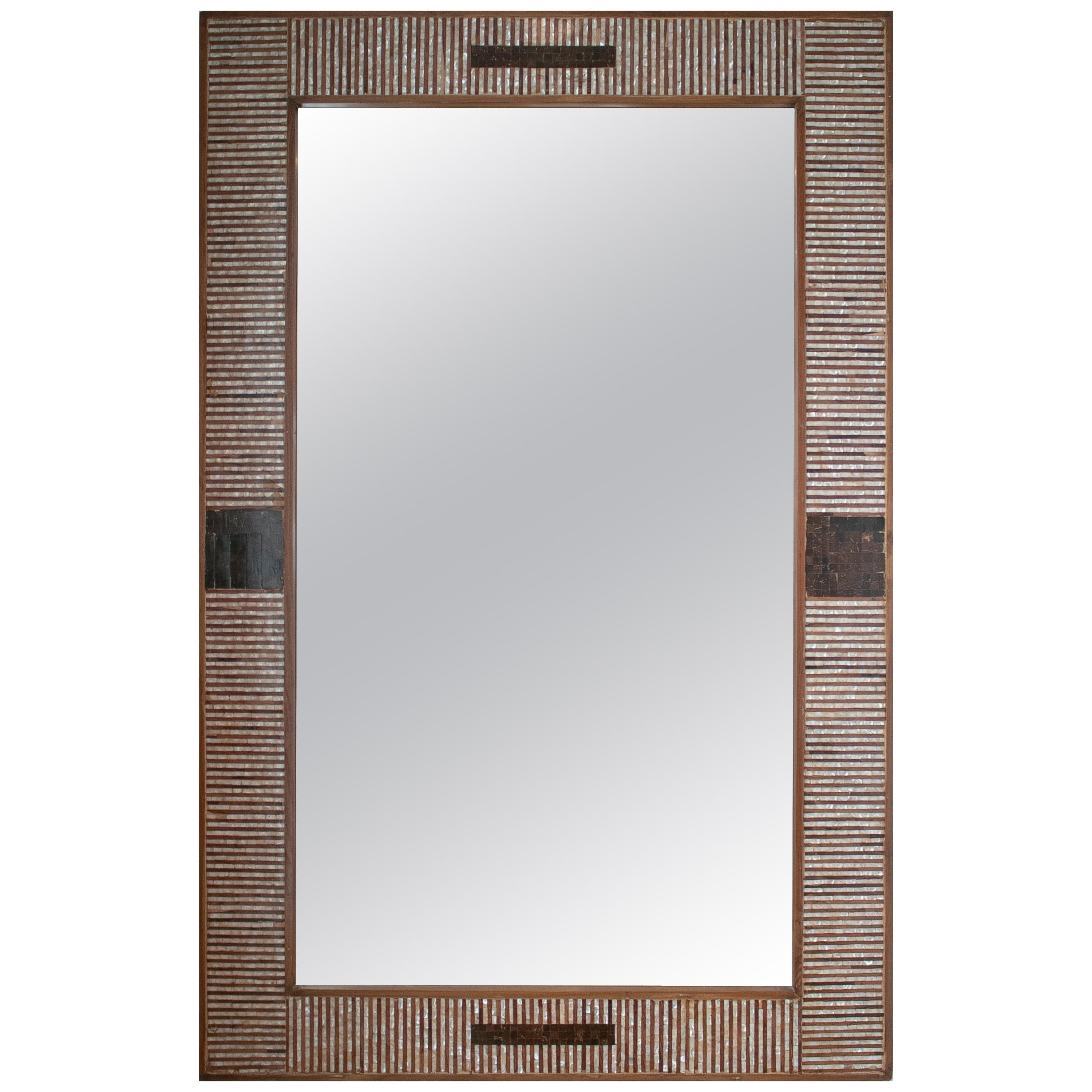 Syrian 1920's Mother of Pearl and Bone Inlay Mirror at 1stDibs