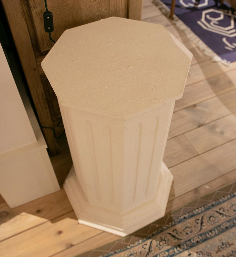 1980s Spanish Splined Ceramic Base Painted in Color White For Sale at ...
