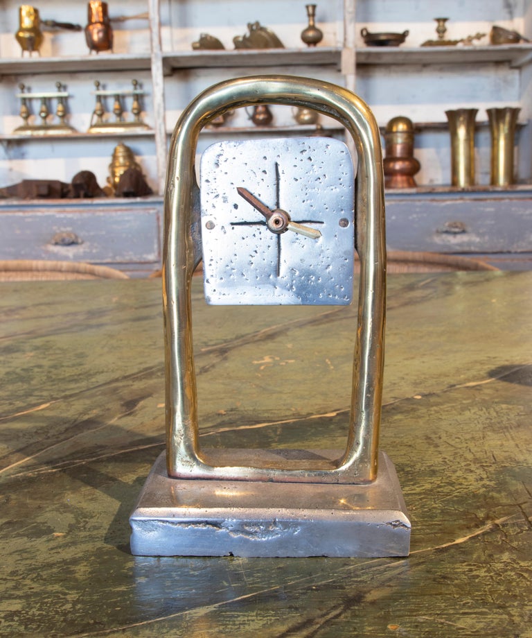 1980s Spanish Table Clock by the Artist David Marshall For Sale at 1stDibs