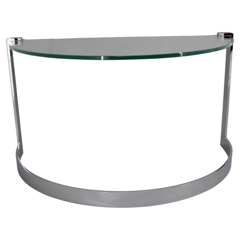 1980s Steel and Glass Side Table by Friedrich Moller for Ronald Schmitt ...