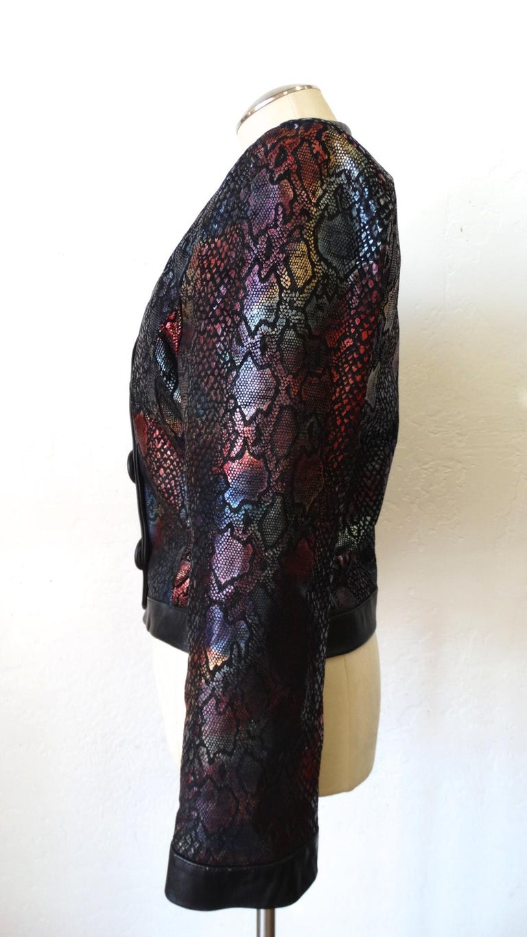 Steve Fleming 1980s Iridescent Snake Print Jacket For Sale at 1stDibs ...