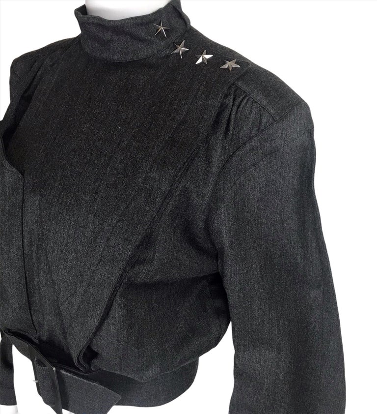 FW86 Thierry Mugler Space Age / Soviet Union Jacket Bold Shoulders ...