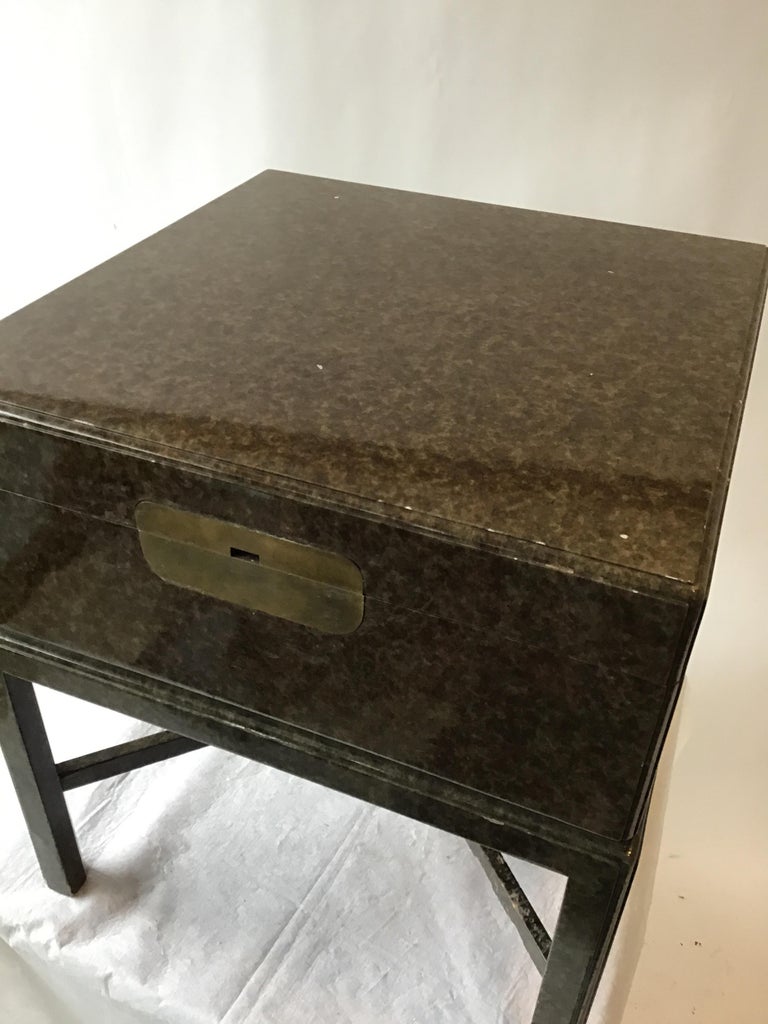 1980s Trunk on Base Side Table For Sale at 1stDibs