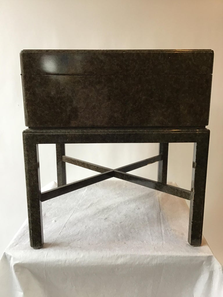 1980s Trunk on Base Side Table For Sale at 1stDibs