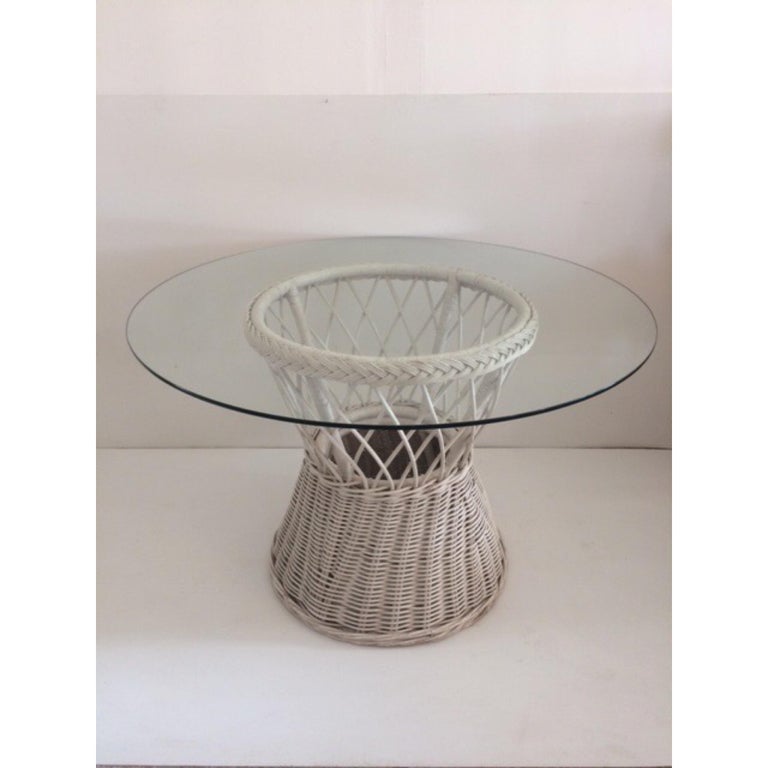 1980s Vintage Boho Chic Entry Hall Table For Sale at 1stDibs