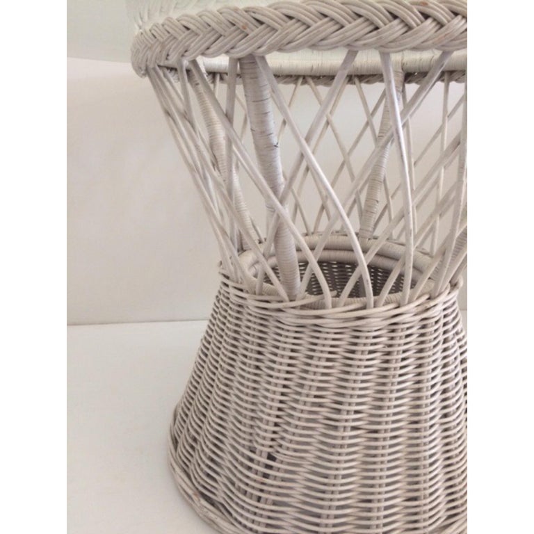 1980s Vintage Boho Chic Entry Hall Table For Sale at 1stDibs