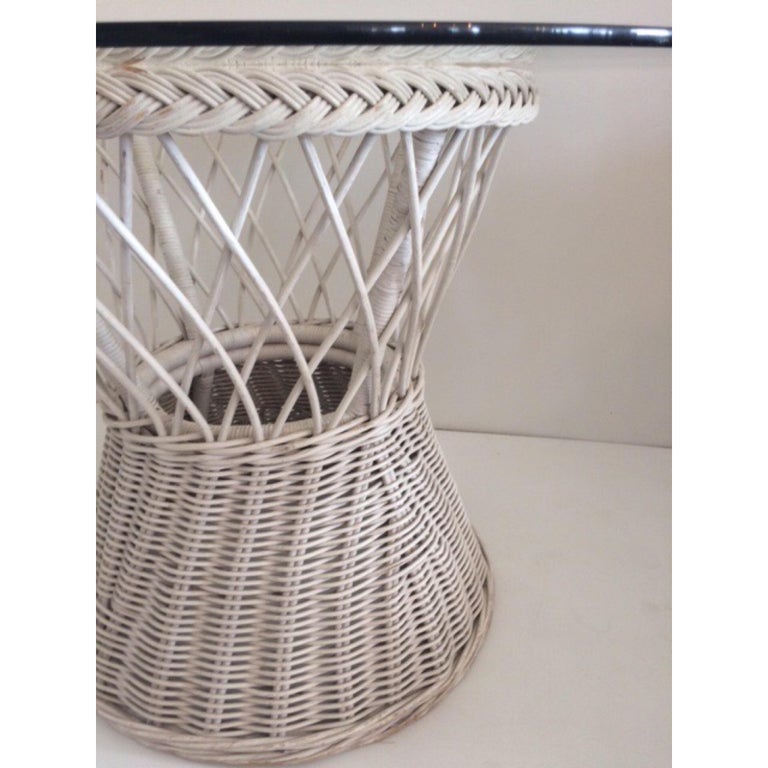 1980s Vintage Boho Chic Entry Hall Table For Sale at 1stDibs