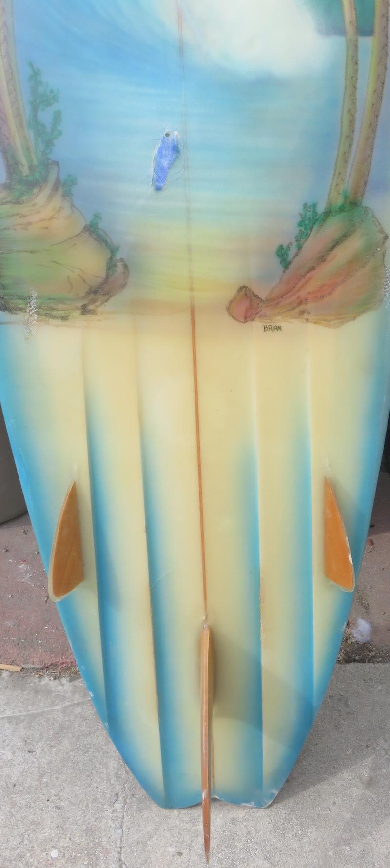 1980's Vintage Bonzer Mural surfboard at 1stDibs