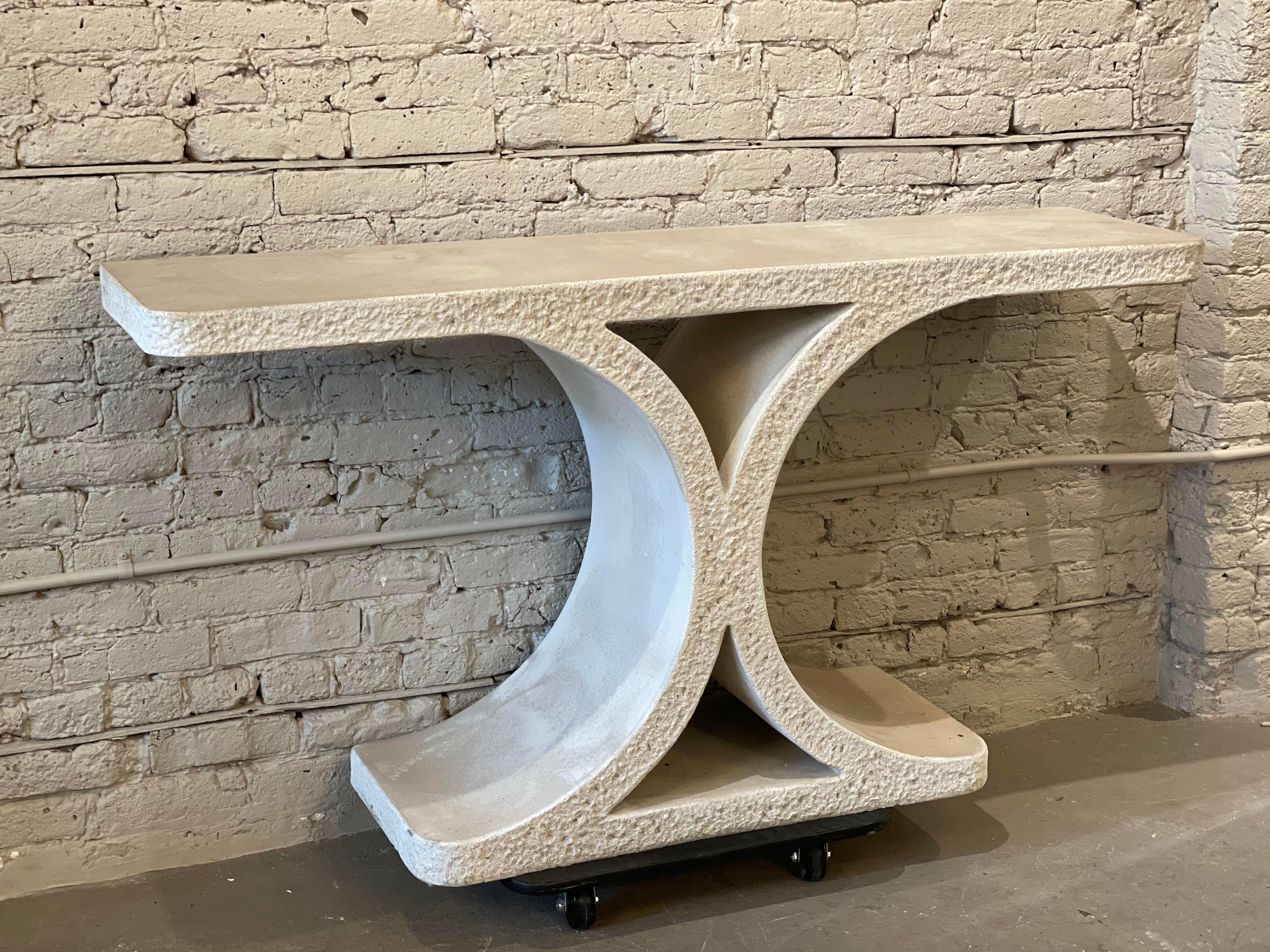 1980s Vintage Concrete Console Table in the Style of Karl Lagerfeld For ...