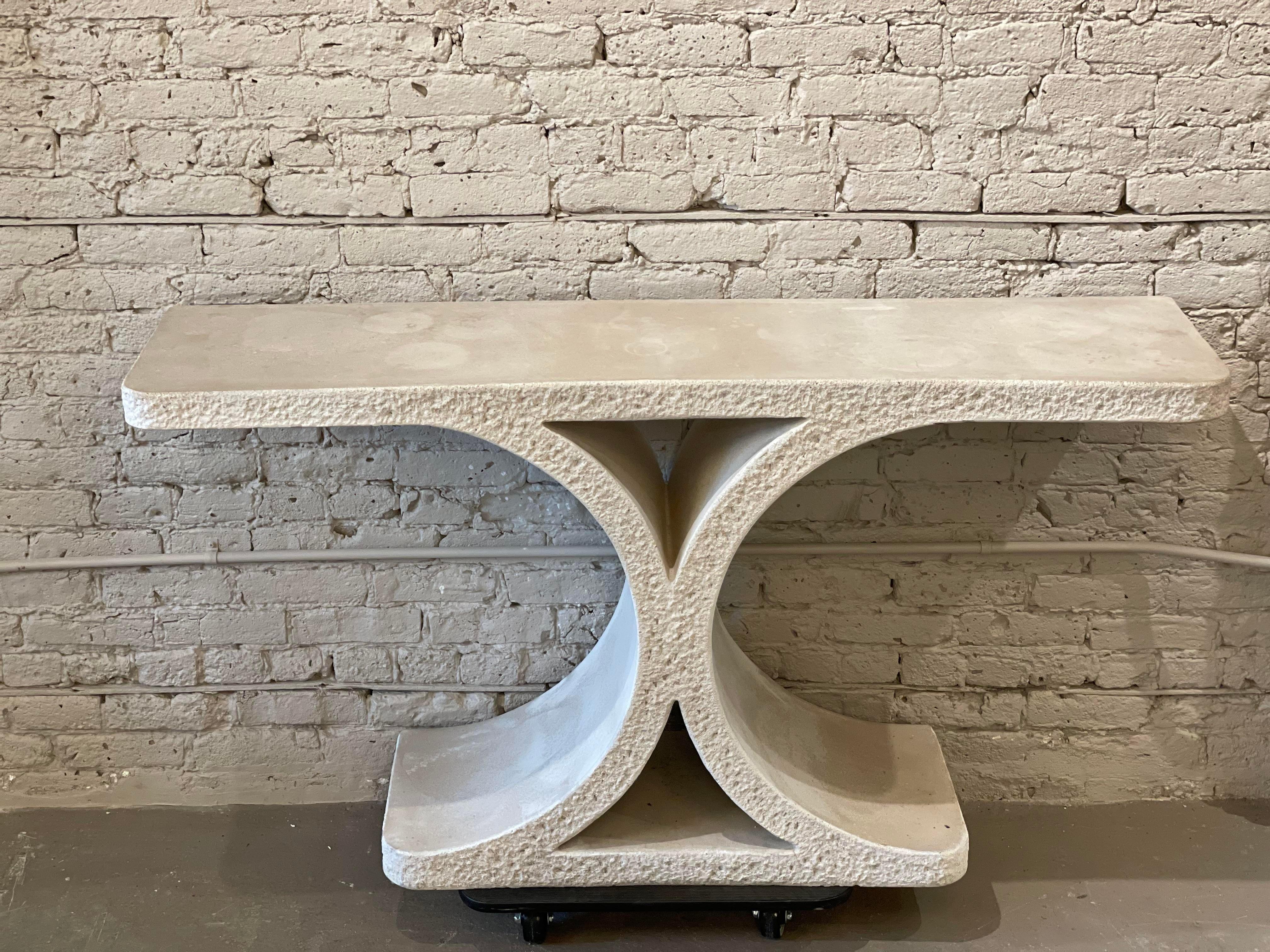 1980s Vintage Concrete Console Table in the Style of Karl Lagerfeld For ...