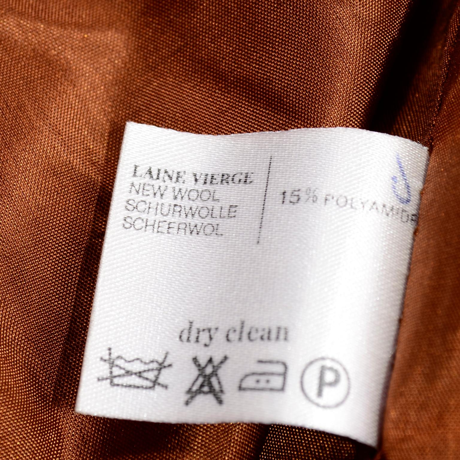1980s Vintage Jean Claude Paris Vintage Dark Mustard Wool Oversized ...