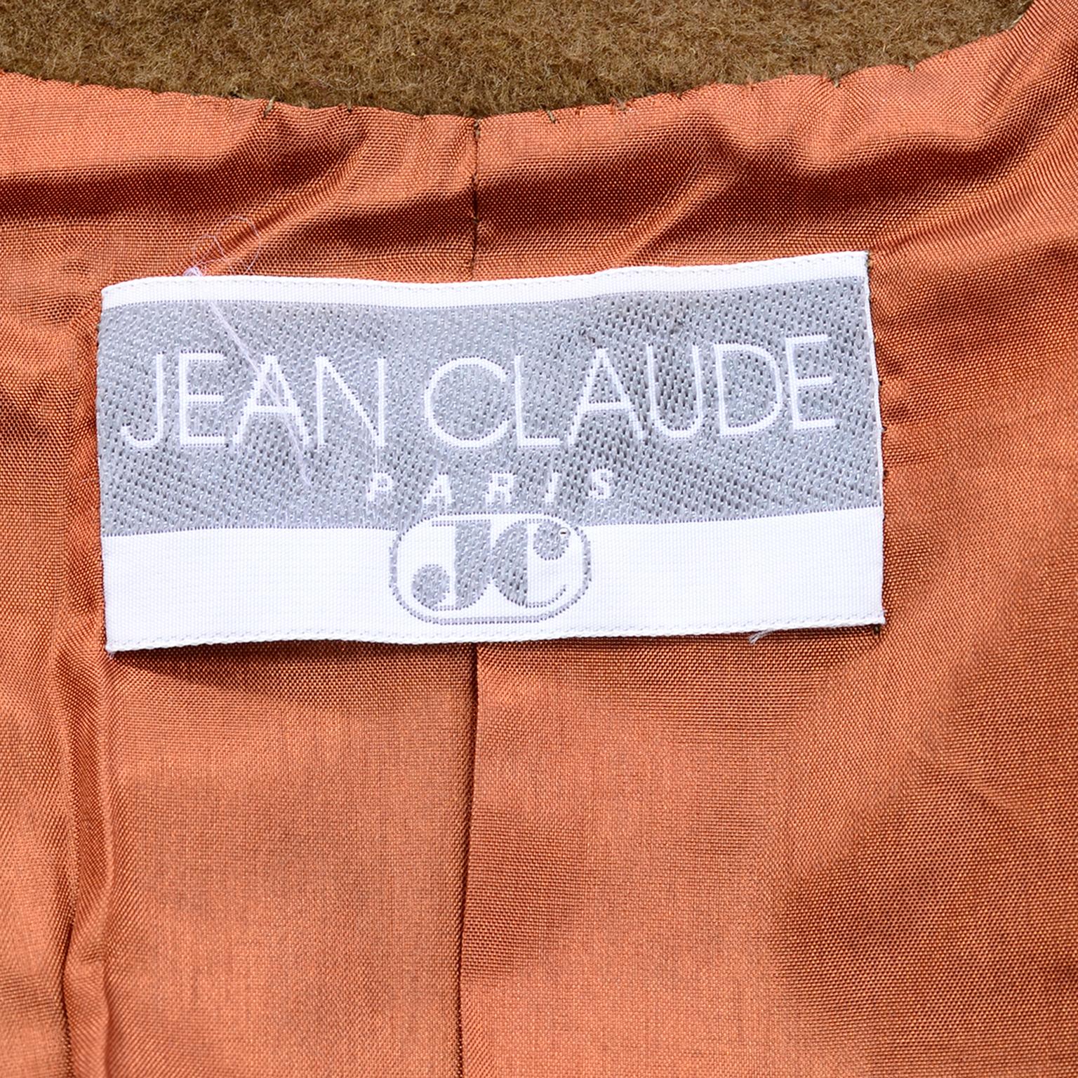1980s Vintage Jean Claude Paris Vintage Dark Mustard Wool Oversized ...